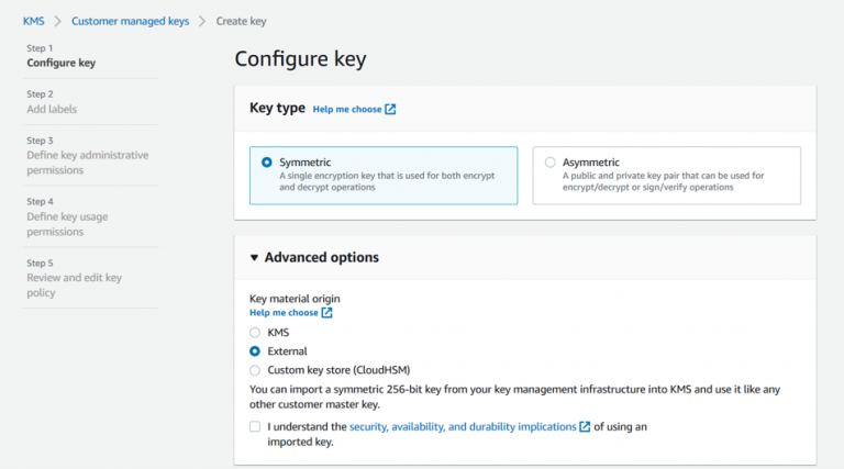 Using DPoD to Bring Your Own Key for AWS KMS - Data Protection Support
